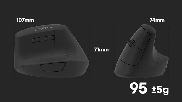 제닉스 STORMX VM1, 조작성 높이고 무게는 낮춘 버티컬 마우스