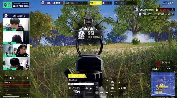 [PWS] GNL e스포츠, 킬 쓸어 담으며 PWS 2주차 첫째날 1위