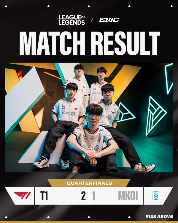 [EWC] 오너 활약 앞세운 T1, MKOI 넘고 4강 진출 성공(종합)