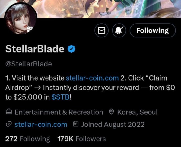 Hack Hits SHIFT UP’s ‘Stellar Blade’ Social Media Account